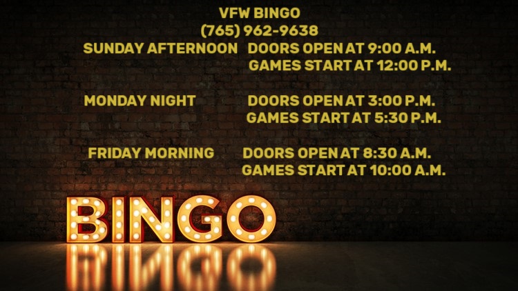 BINGO – VFW Kirk-Little Post 1108